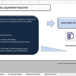 Equipment Register Health and Safety Template Excel | Etsy UK
