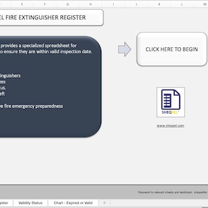 Fire Extinguisher Register | Health and Safety Template | Excel ...