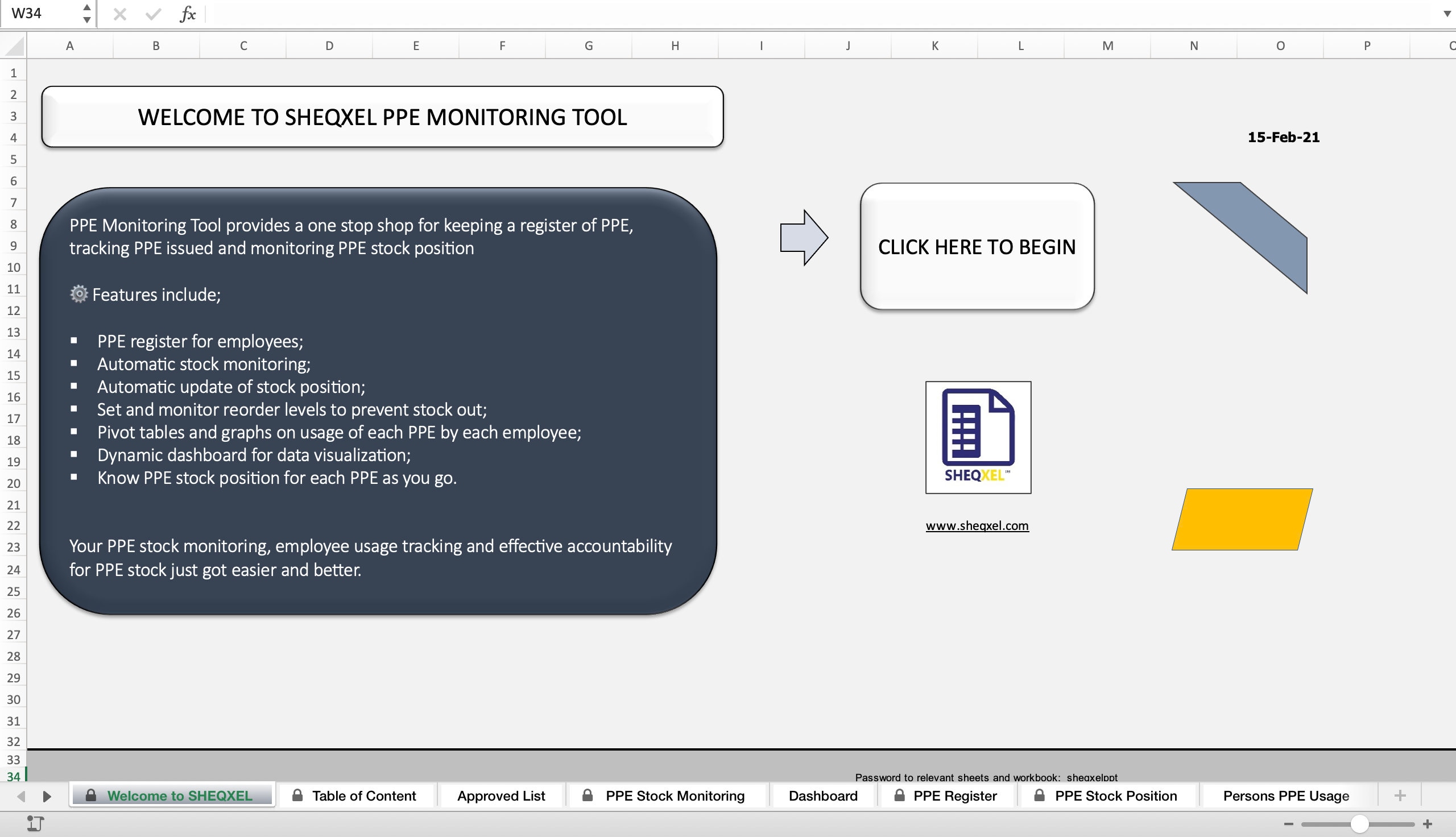 PPE Monitoring Tool: Excel Template, Stock Register (digital Download ...