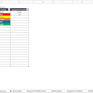 Lifting Gear Register | Health and Safety Template | Excel Template - Etsy