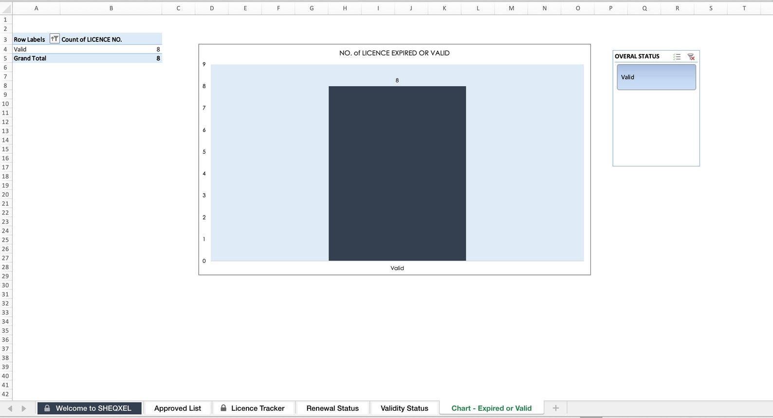 Vehicle Driving License Tracker | Health and Safety Dashboard | Excel ...