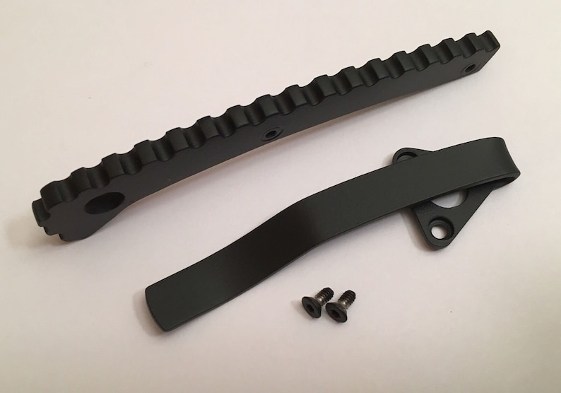 Black Titanium Back Spacer and Pocket Clip for Spyderco | Etsy