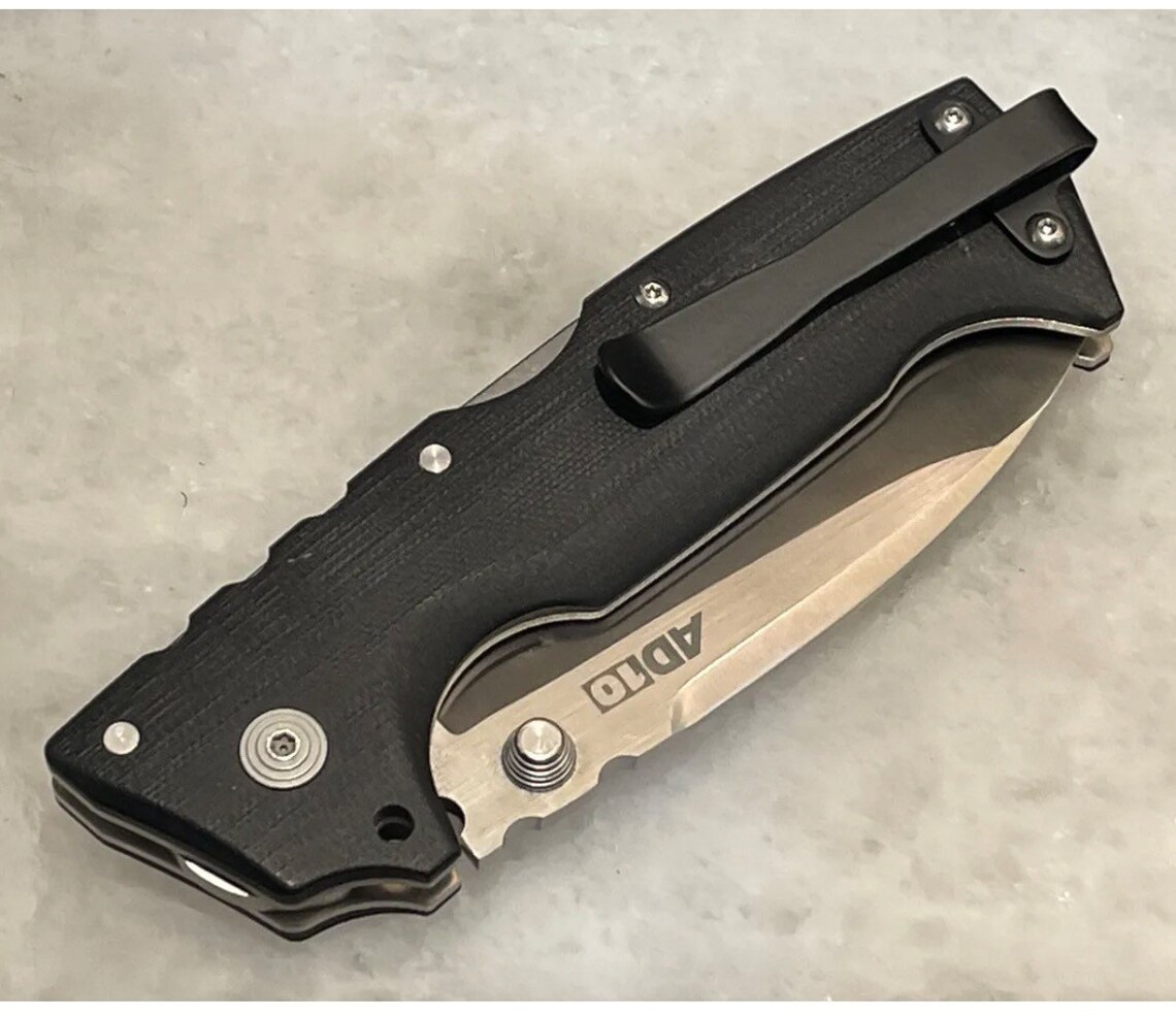 Left Hand Black Titanium Deep Carry Pocket Clip for Cold Steel AD10 ...