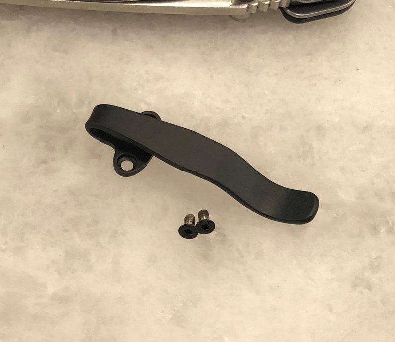 Matte Black Titanium Deep Carry Pocket Clip for Microtech LUDT 135-1 ...