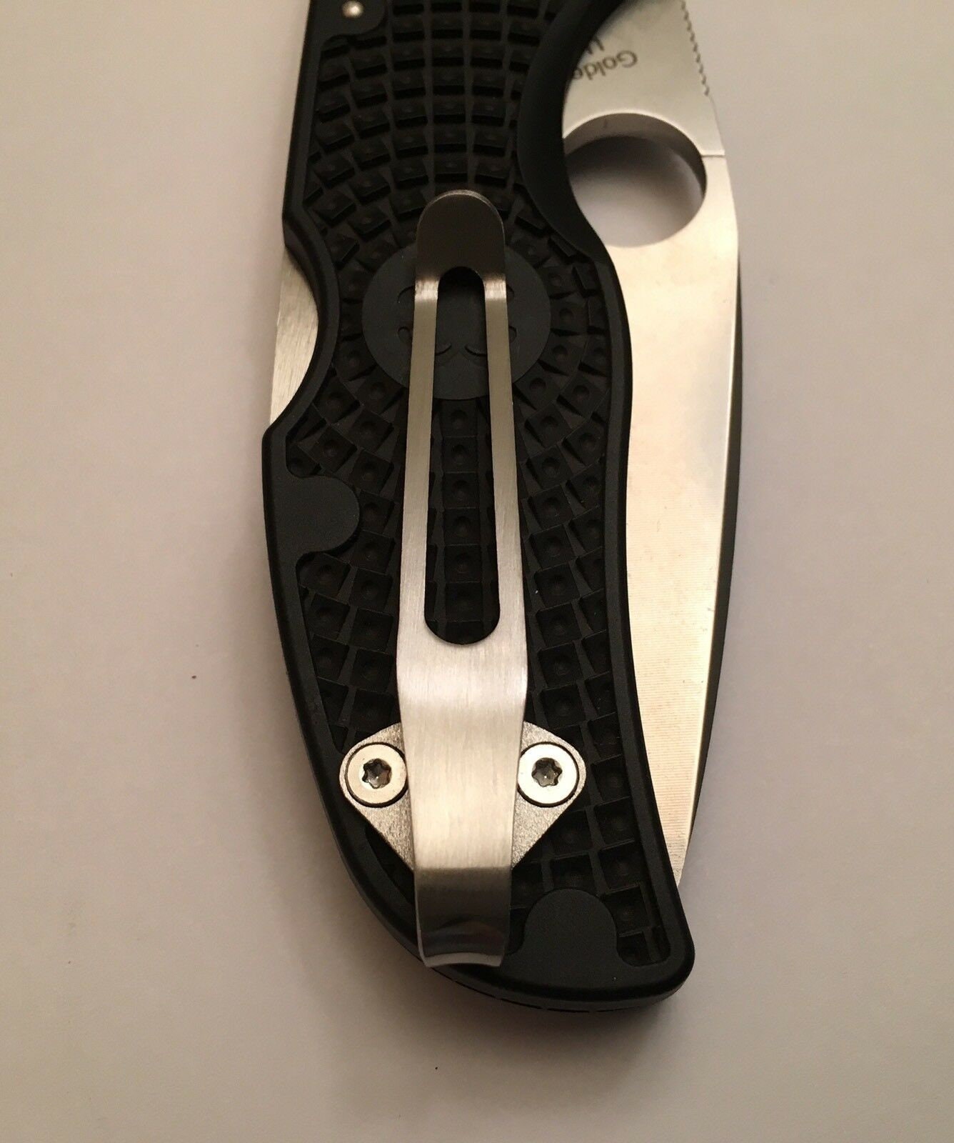 Titanium Deep Pocket Clip for Spyderco Native 5 FRN Lightweight C41SBK5 ...