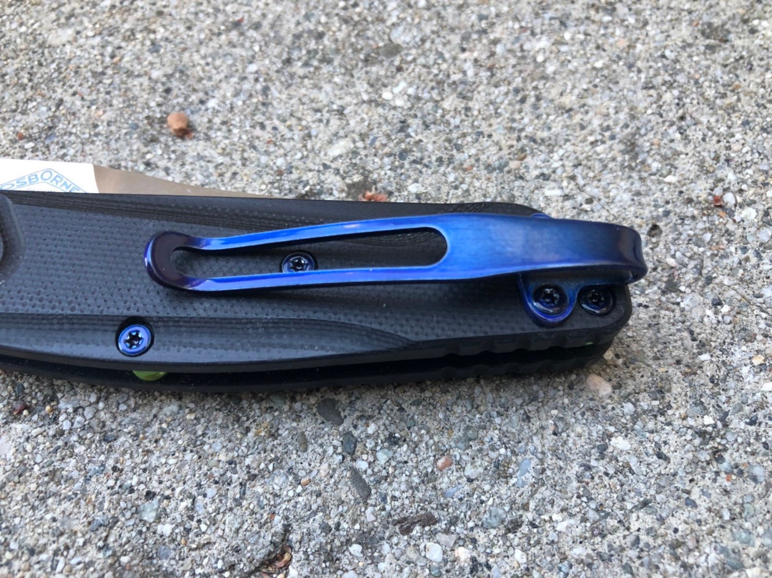 Blue Titanium Deep Pocket Clip for Benchmade 940 535 580 585 Folding ...