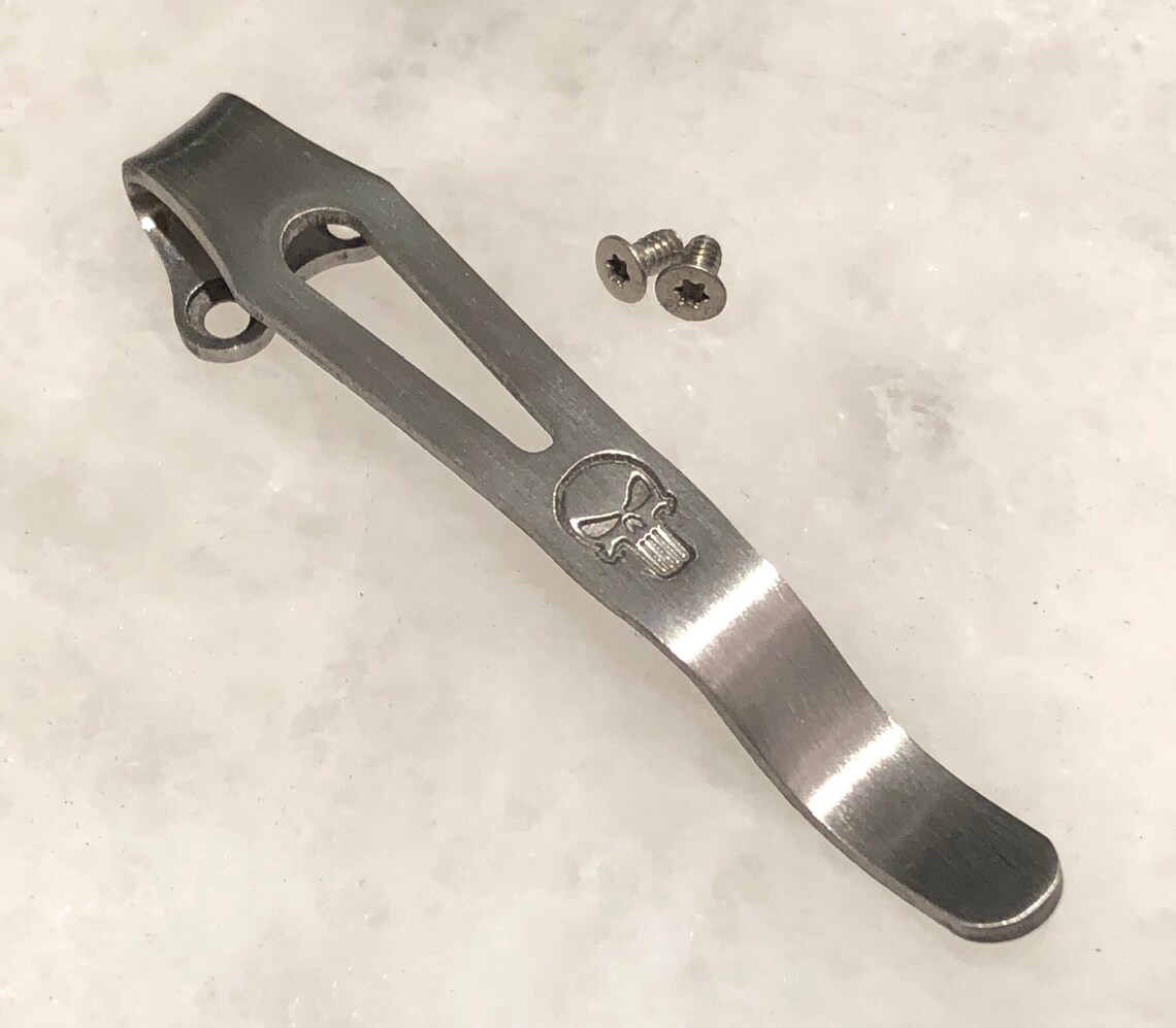 Satin Titanium Deep Carry Pocket Clip for Benchmade Bugout 535 - Etsy