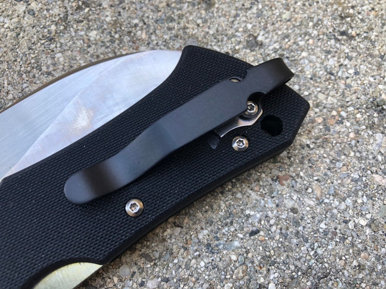 Cold Steel Knife Clip - Black Titanium Deep Carry Pocket Clip for Cold ...