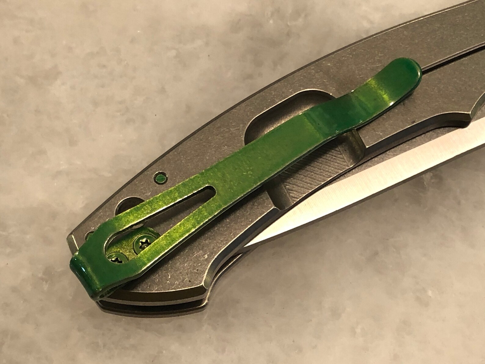 Green Titanium Deep Pocket Clip Made for ZT0450 ZT0450CF Zero | Etsy