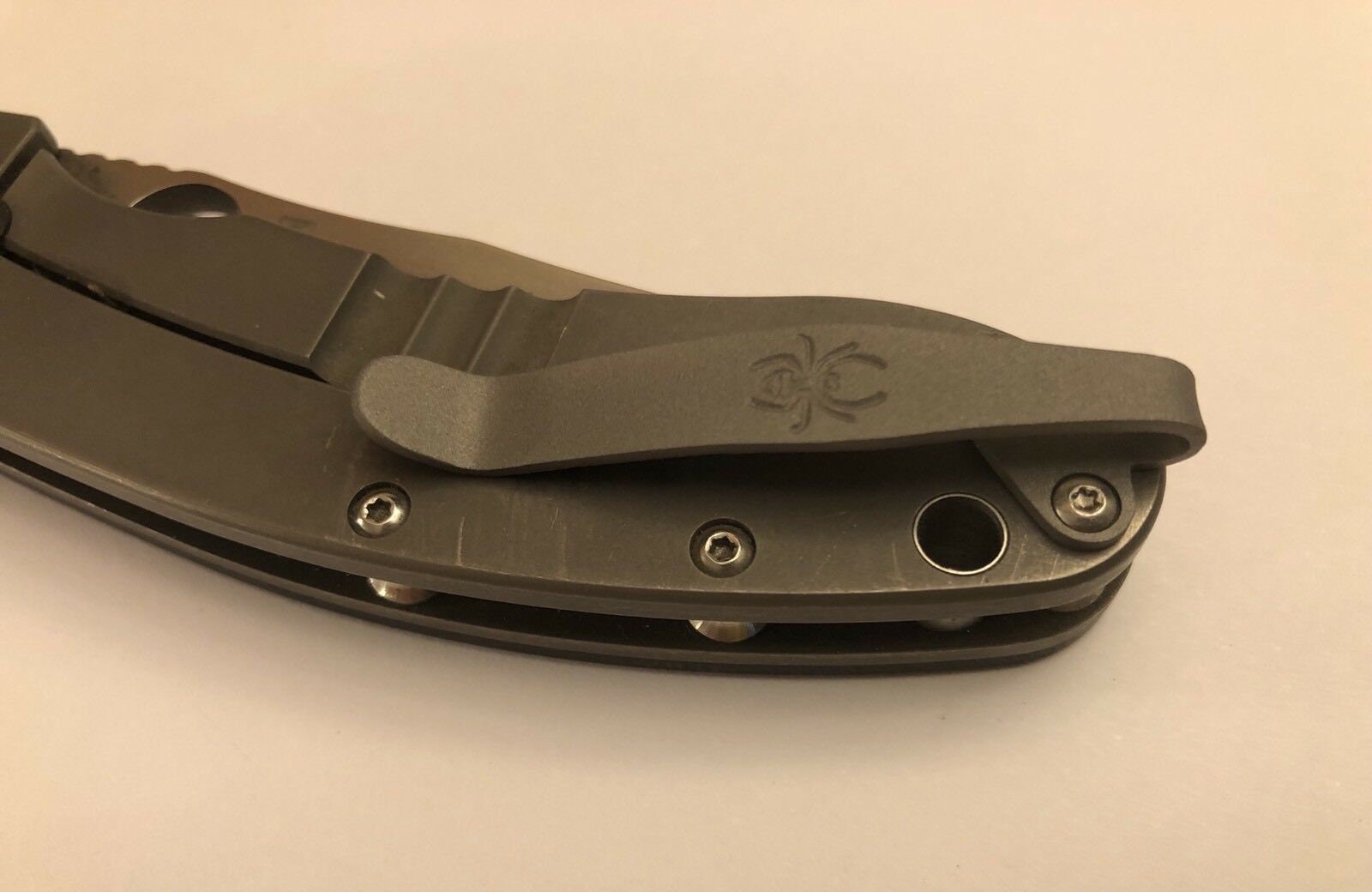 Flat Gray Titanium Deep Pocket Clip Made For Spyderco Southard | Etsy