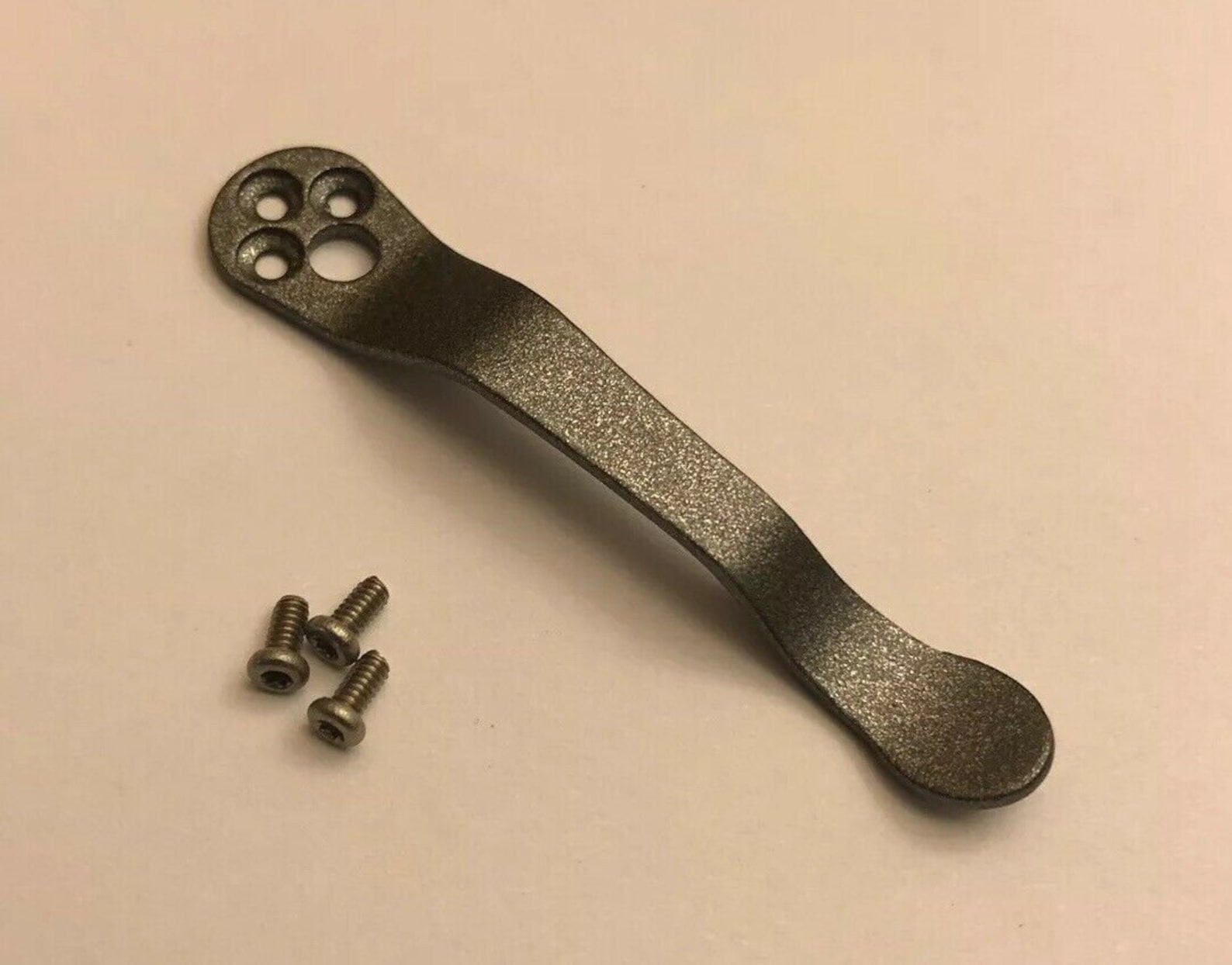 Gun Metal Gray Titanium Pocket Clip Made for Spyderco Stretch | Etsy