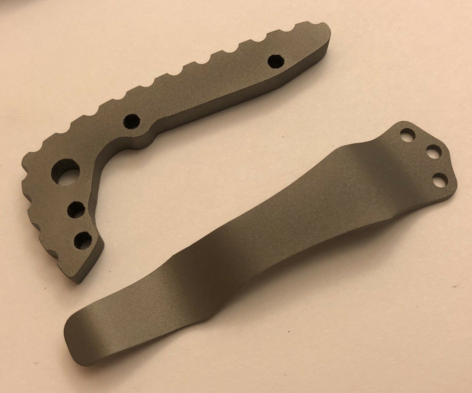 Flat Gray Titanium Back Spacer Set for Emerson CQC-7 Knife Nylon Spacer ...