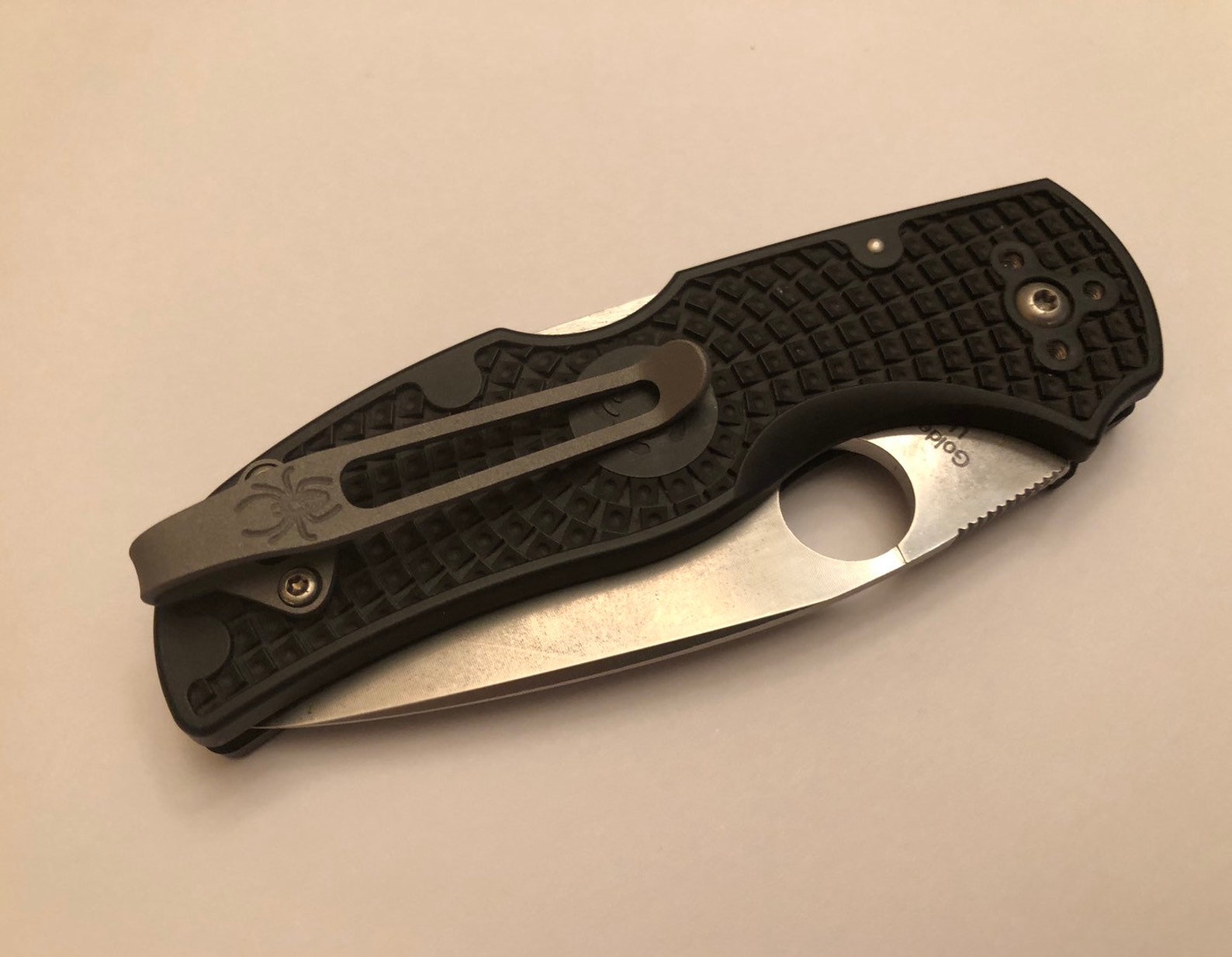 Flat Gray Titanium Deep Carry Pocket Clip Made for Spyderco Native 5 ...