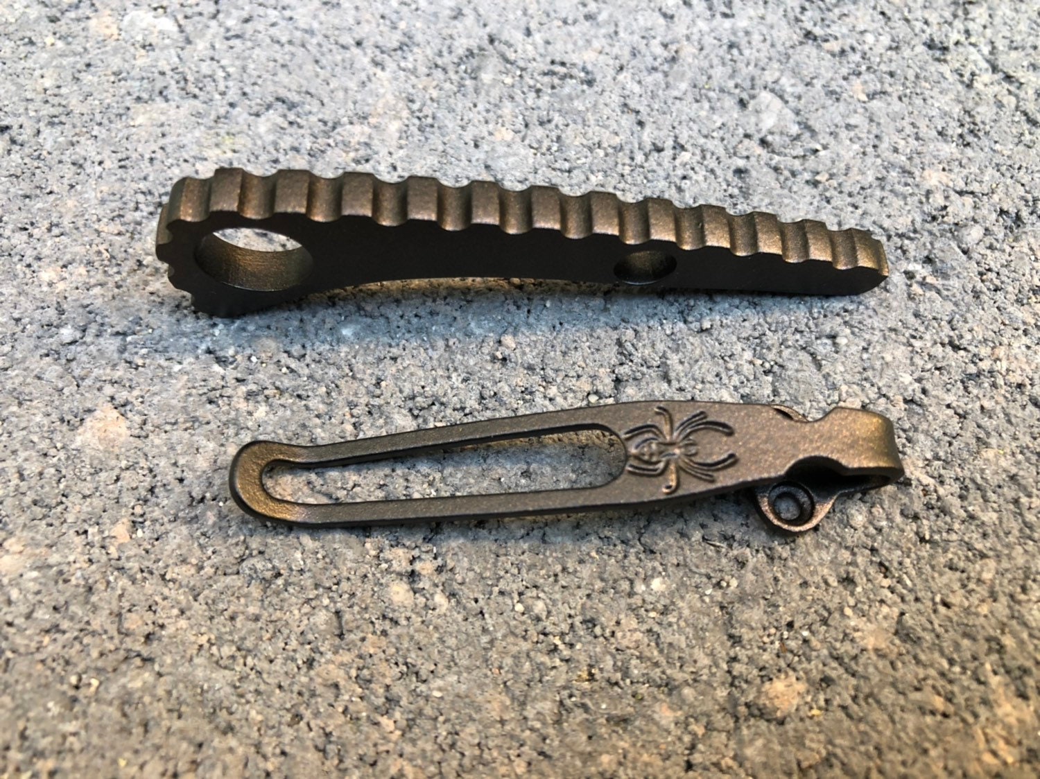 Dark Vintage Bronze Titanium Back Spacer and Deep Pocket Clip - Etsy