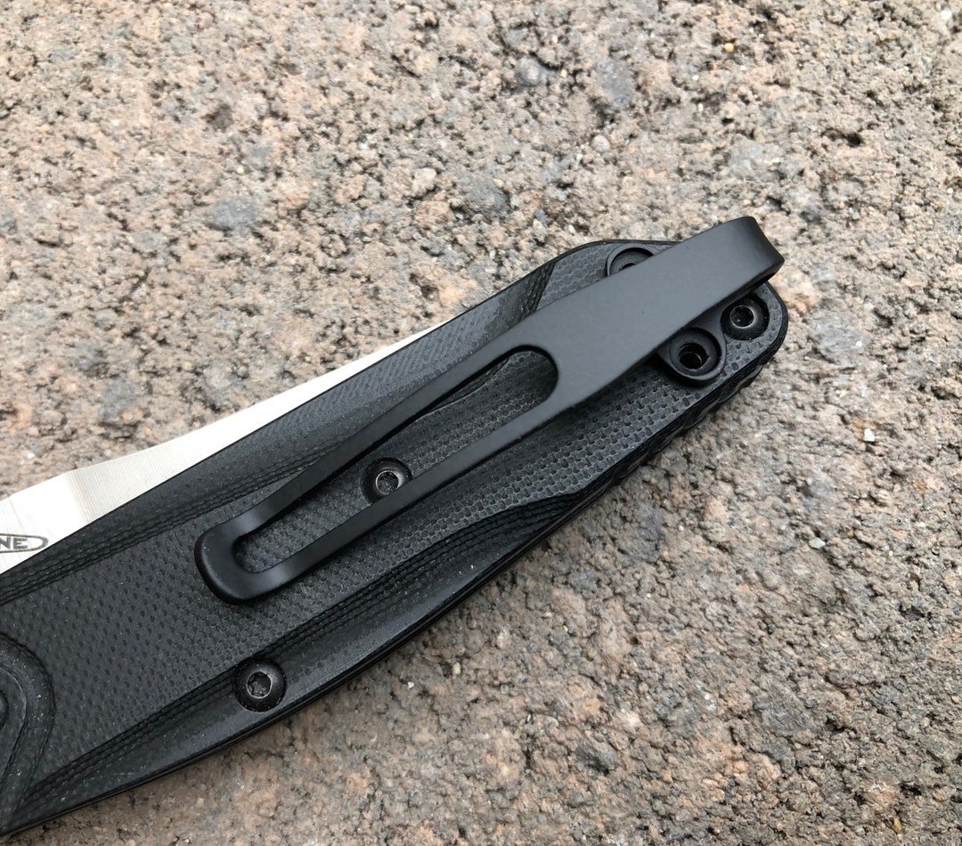 Matte Black Titanium Deep Pocket Clip for Benchmade 940 Pocket Folder ...