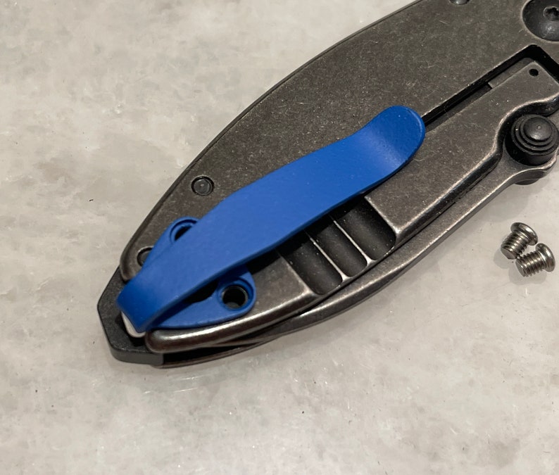 Matte Blue Titanium Deep Carry Pocket Clip for CRKT SQUID - Etsy