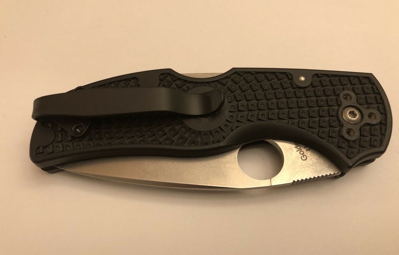 Black Titanium Deep Pocket Clip for Spyderco Native 5 FRN Lightweight ...