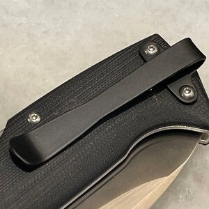 Left Hand Black Titanium Deep Carry Pocket Clip for Cold Steel AD10 ...