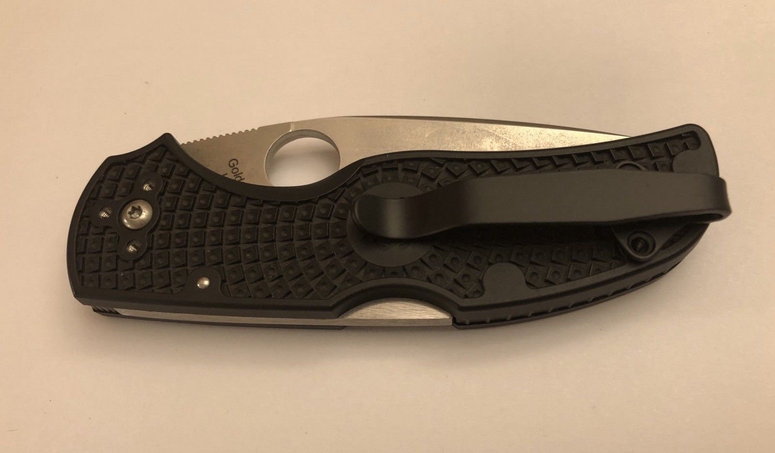 Black Titanium Deep Pocket Clip for Spyderco Native 5 FRN Lightweight ...