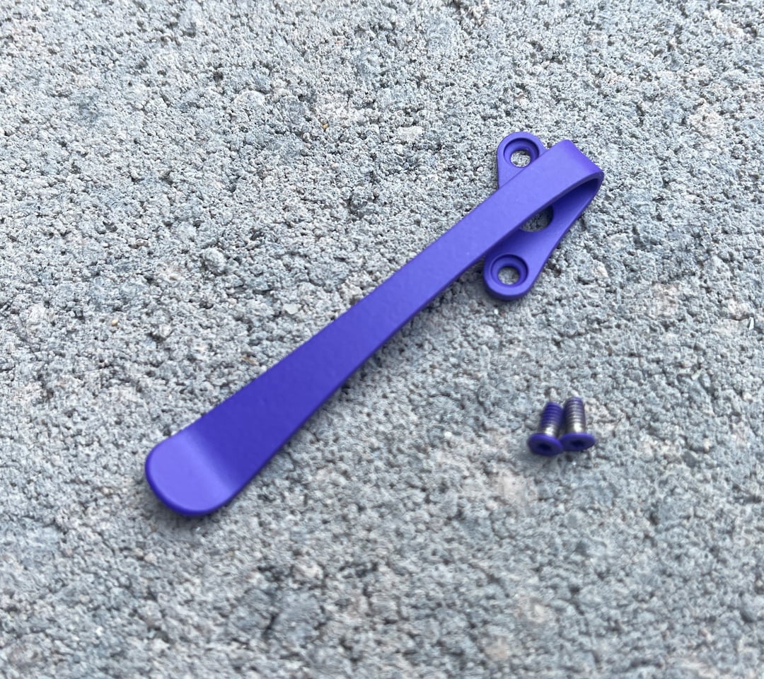 Flat Purple Titanium Deep Carry Pocket Clip for Andrew Demko AD20.5 ...