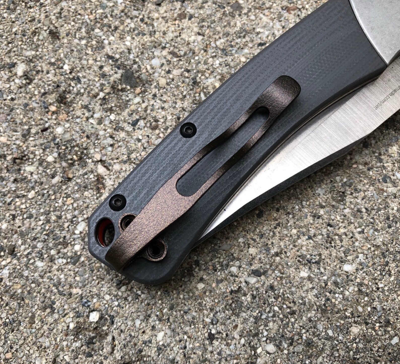 Dark Bronze Titanium Deep Carry Pocket Clip for Benchmade | Etsy