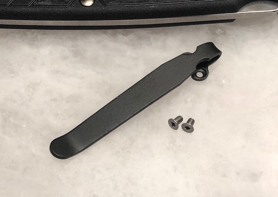 Flat Black Titanium Deep Carry Pocket Clip for Buck 110 Slim | Etsy