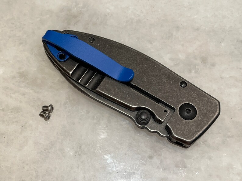 Matte Blue Titanium Deep Carry Pocket Clip for CRKT SQUID - Etsy