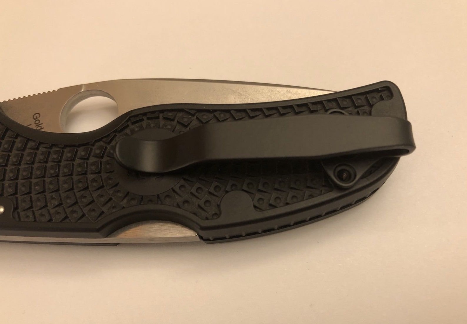 Black Titanium Deep Pocket Clip for Spyderco Native 5 FRN Lightweight ...