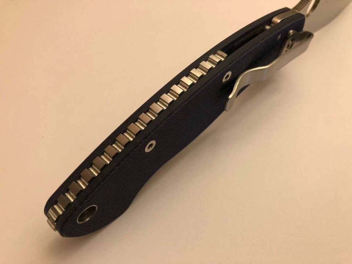 Titanium Back Spacer and Pocket Clip Set for Spyderco Military | Etsy