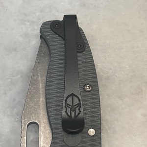 Matte Black Titanium Deep Carry Pocket Clip for Demko AD20.5 Knife With ...