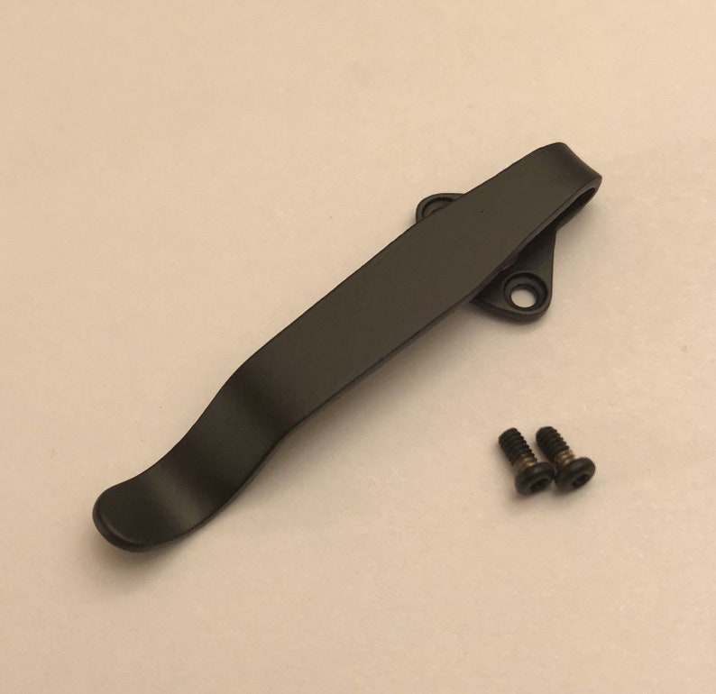Black Titanium Deep Pocket Clip for Spyderco Native 5 FRN Lightweight ...