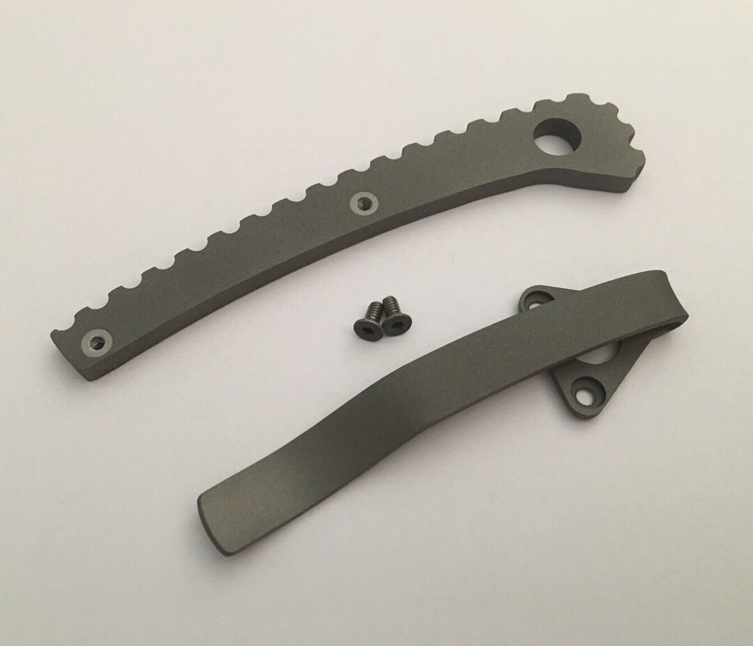 Titanium Back Spacer and Pocket Clip Set for Spyderco Military - Etsy