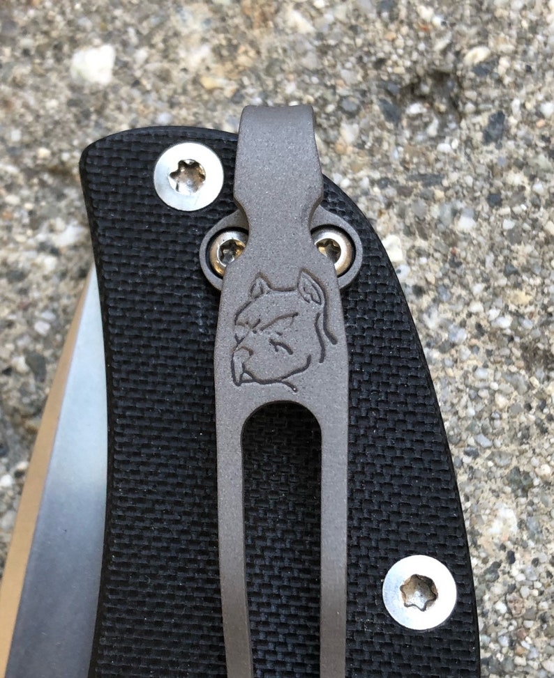 Gray Titanium Deep Carry Pocket Clip Made for Spyderco Native | Etsy