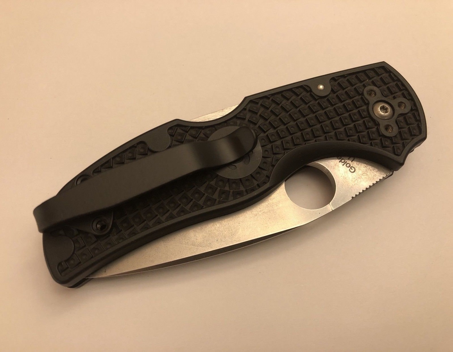 Black Titanium Deep Pocket Clip for Spyderco Native 5 FRN Lightweight ...
