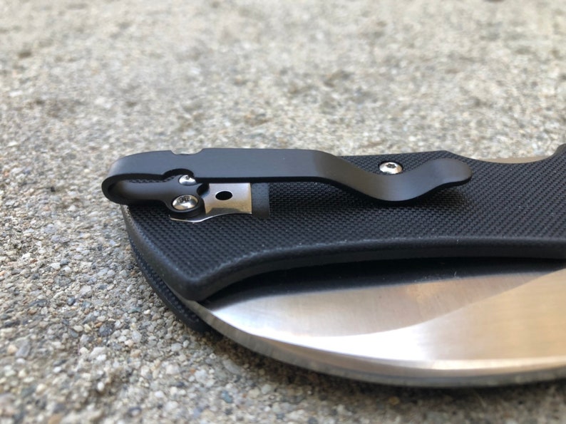 Cold Steel Knife Clip - Black Titanium Deep Carry Pocket Clip for Cold ...