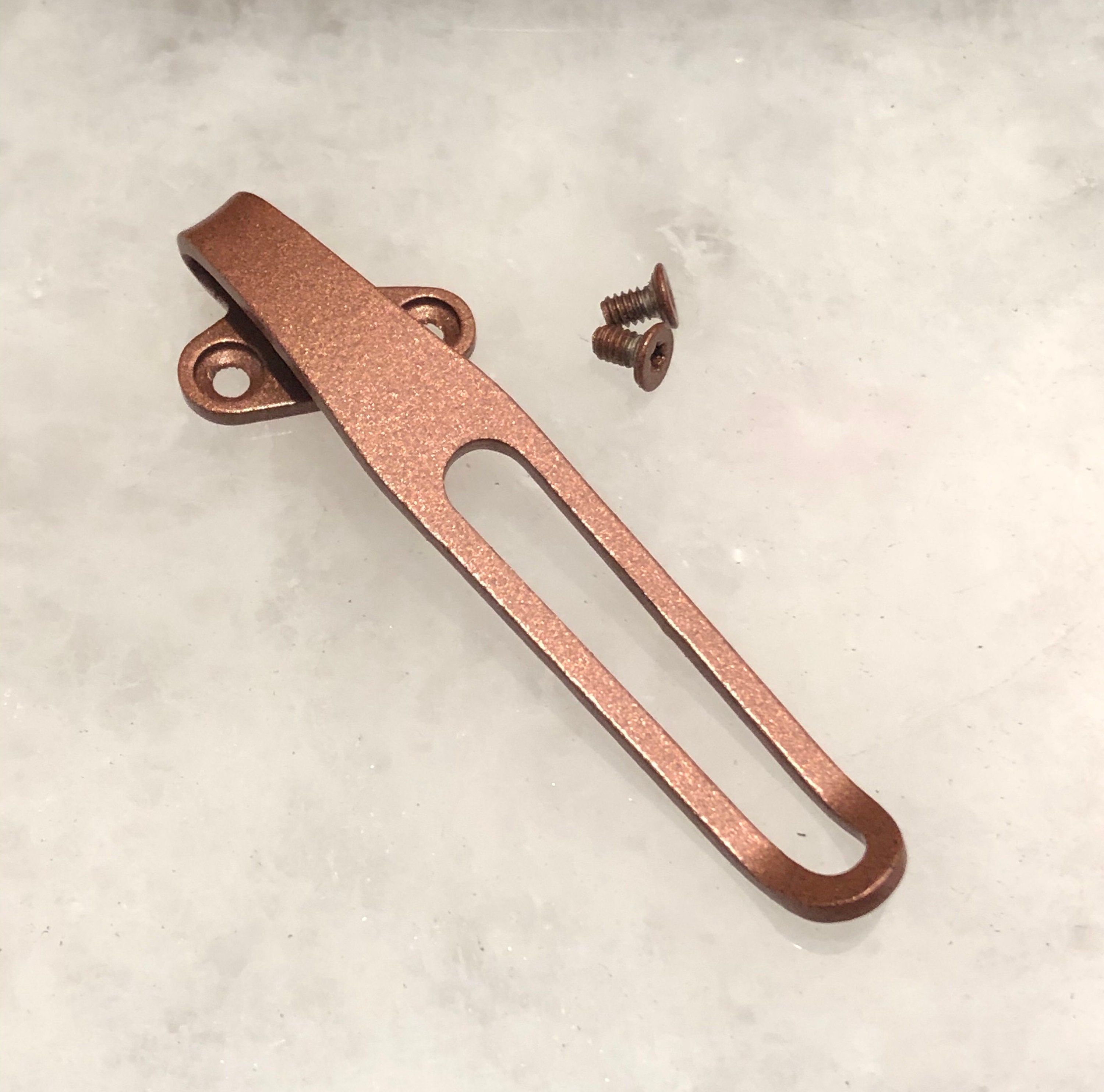 Flat Copper Titanium Deep Carry Pocket Clip for Kershaw Leek 1660 Knife ...