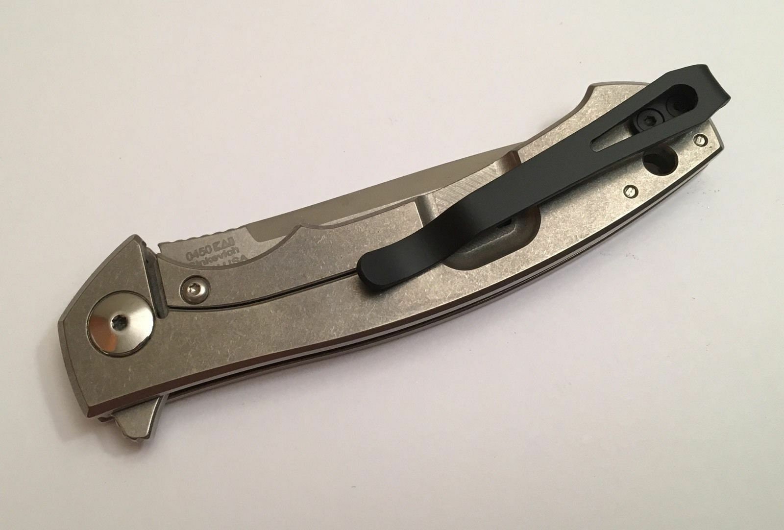 Flat Gray Titanium Deep Carry Pocket Clip for ZT450 ZT0450 Zero ...