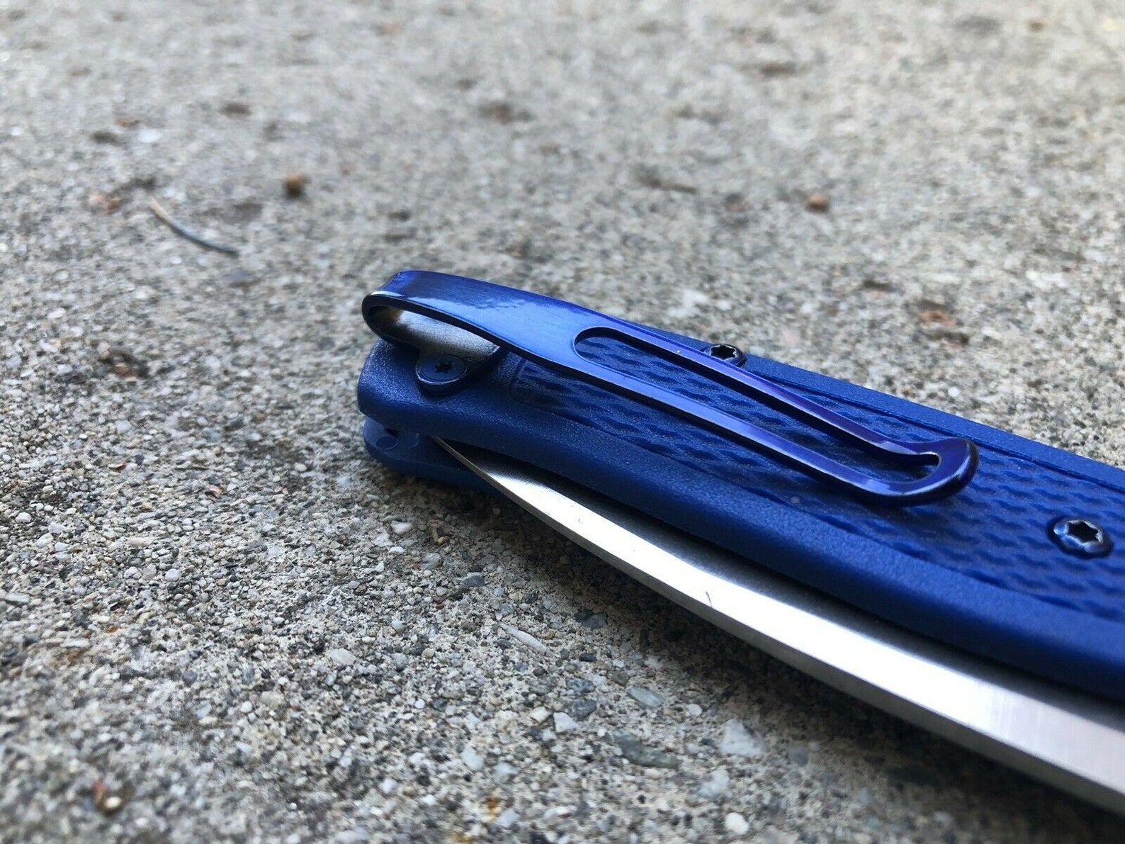 Blue Titanium Deep Carry Pocket Clip Made for Benchmade Bugout | Etsy