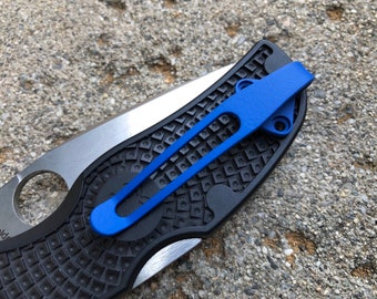 Black Titanium Pocket Clip for Spyderco Native 5 FRN | Etsy