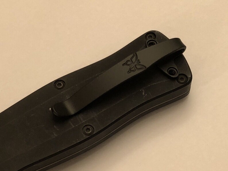 Matte Black Titanium Deep Pocket Clip for Benchmade Infidel 3300 3350 ...