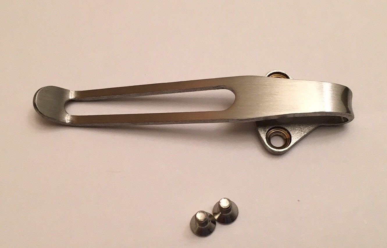 Titanium Deep Pocket Clip for Spyderco Native 5 FRN Lightweight C41SBK5 ...