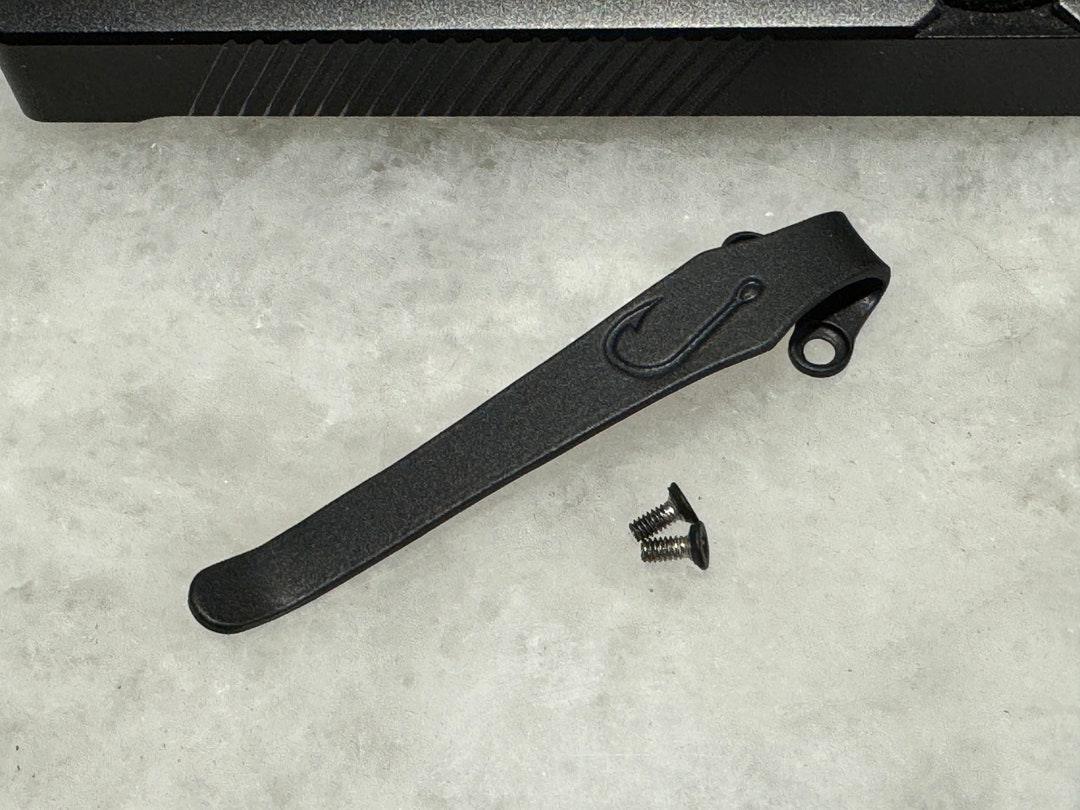 Black Titanium Deep Carry Pocket Clip for Olight Arkfeld UV Arkfeld PRO ...