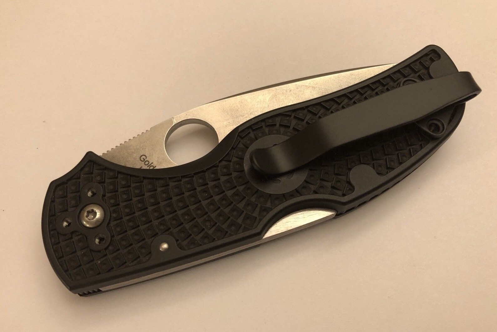 Black Titanium Deep Pocket Clip for Spyderco Native 5 FRN Lightweight ...