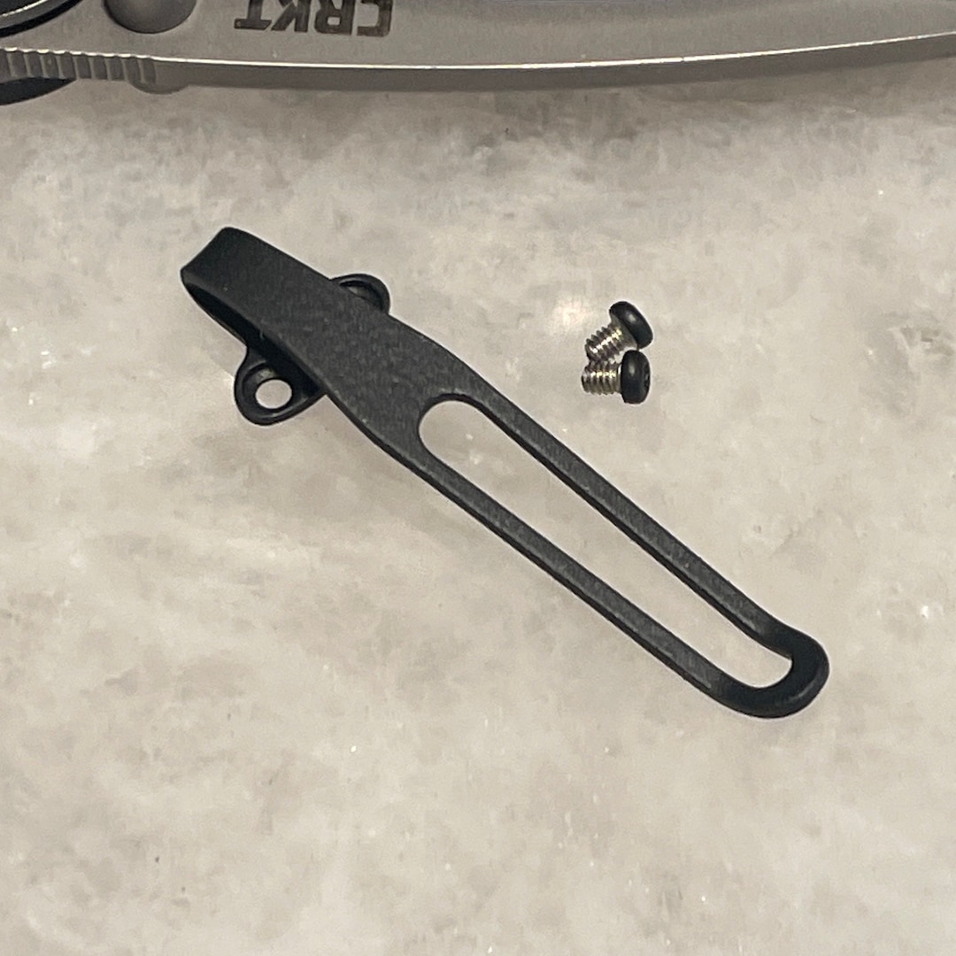 Matte Black Titanium Deep Carry Pocket Clip for CRKT M16-03DB Dead Bolt ...