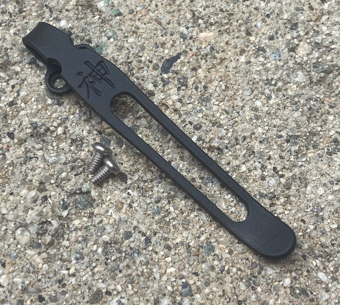 Flat Black Titanium Deep Carry Pocket Clip for Buck 110 112 Slim Pro ...