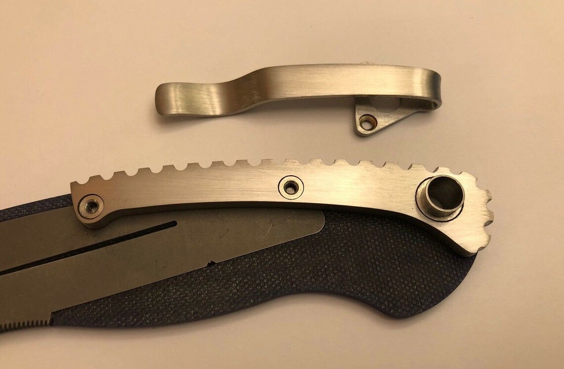 Titanium Back Spacer and Pocket Clip Set for Spyderco Military - Etsy