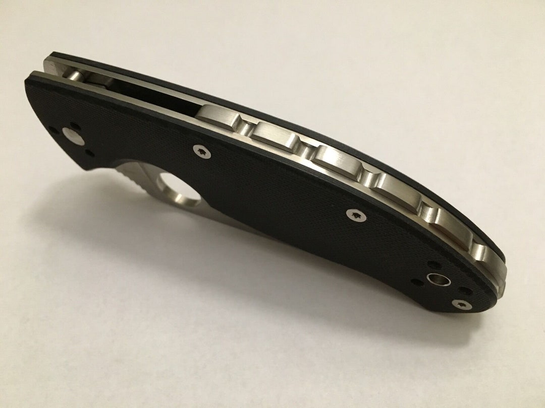 Satin Finish Titanium Back Spacers Custom Made for Spyderco Tenacious ...