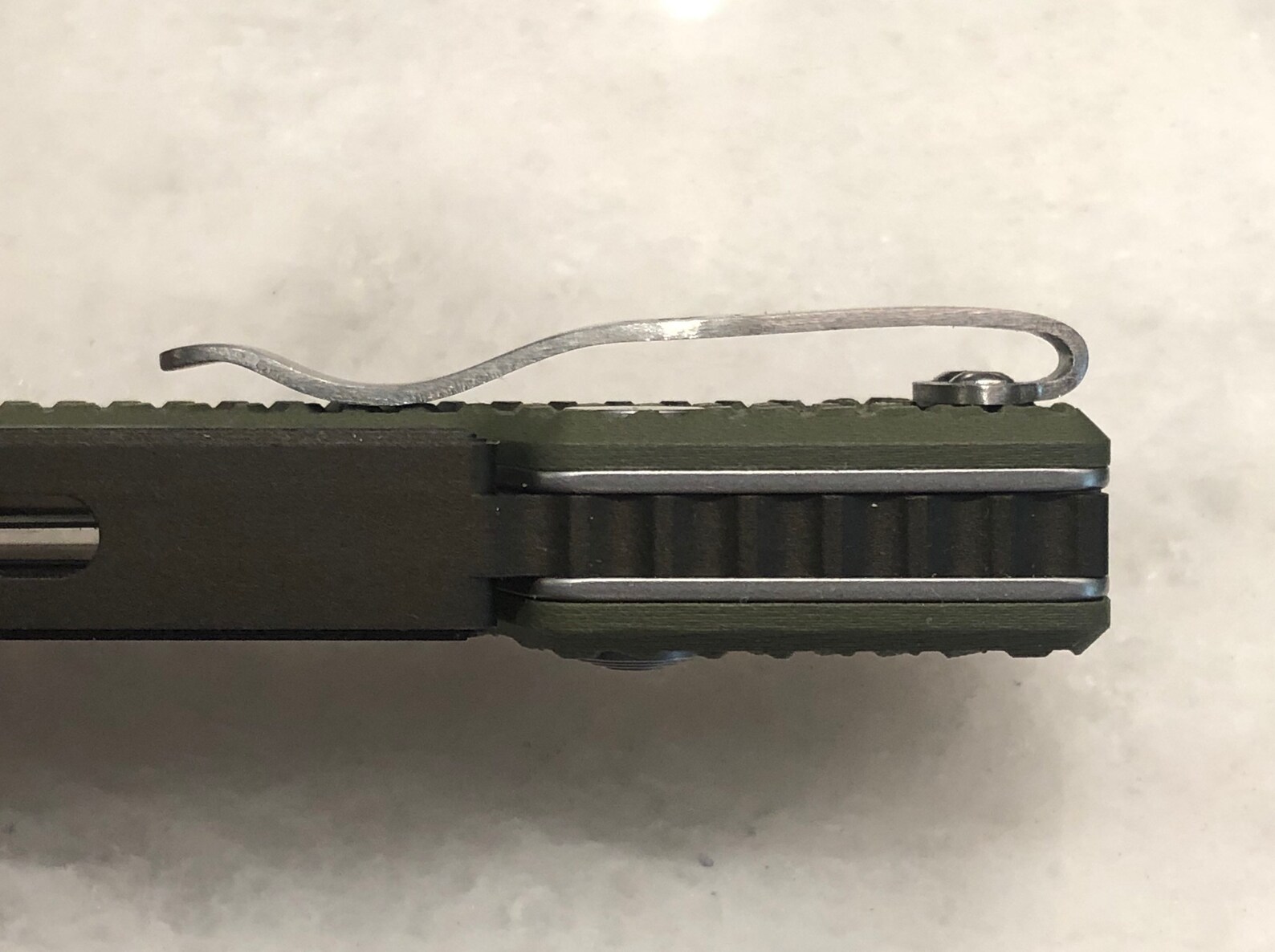 Satin Titanium Deep Carry Pocket Clip for Cold Steel AD-15 Knife Folder ...
