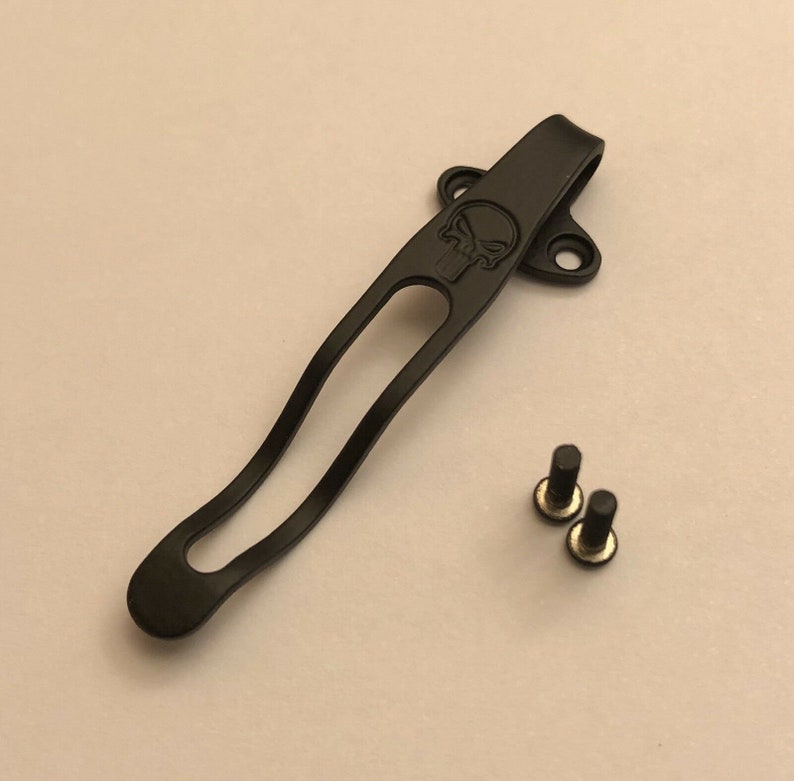Matte Black Titanium Deep Carry Pocket Clip for Cold Steel 62L SR1 ...