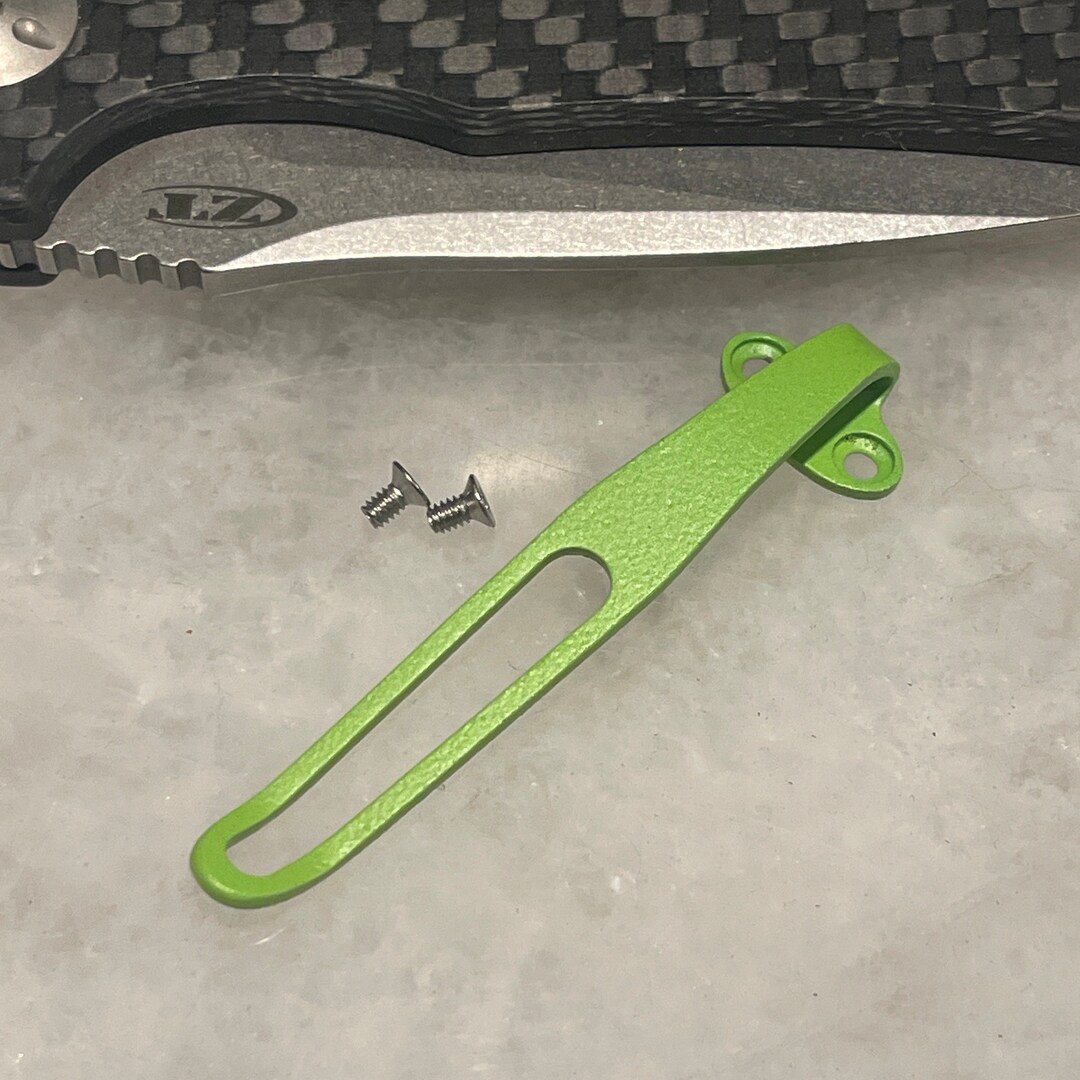 Zombie Green Titanium Deep Carry Pocket Clip Made for Zero Tolerance ...